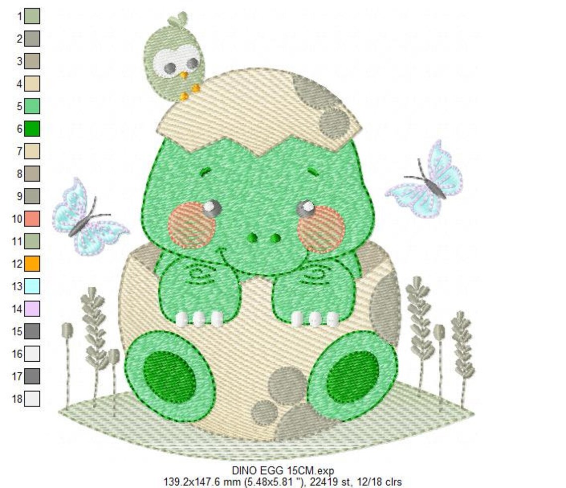 Dinosaur Embroidery Designs Dino Embroidery Design Machine - Etsy