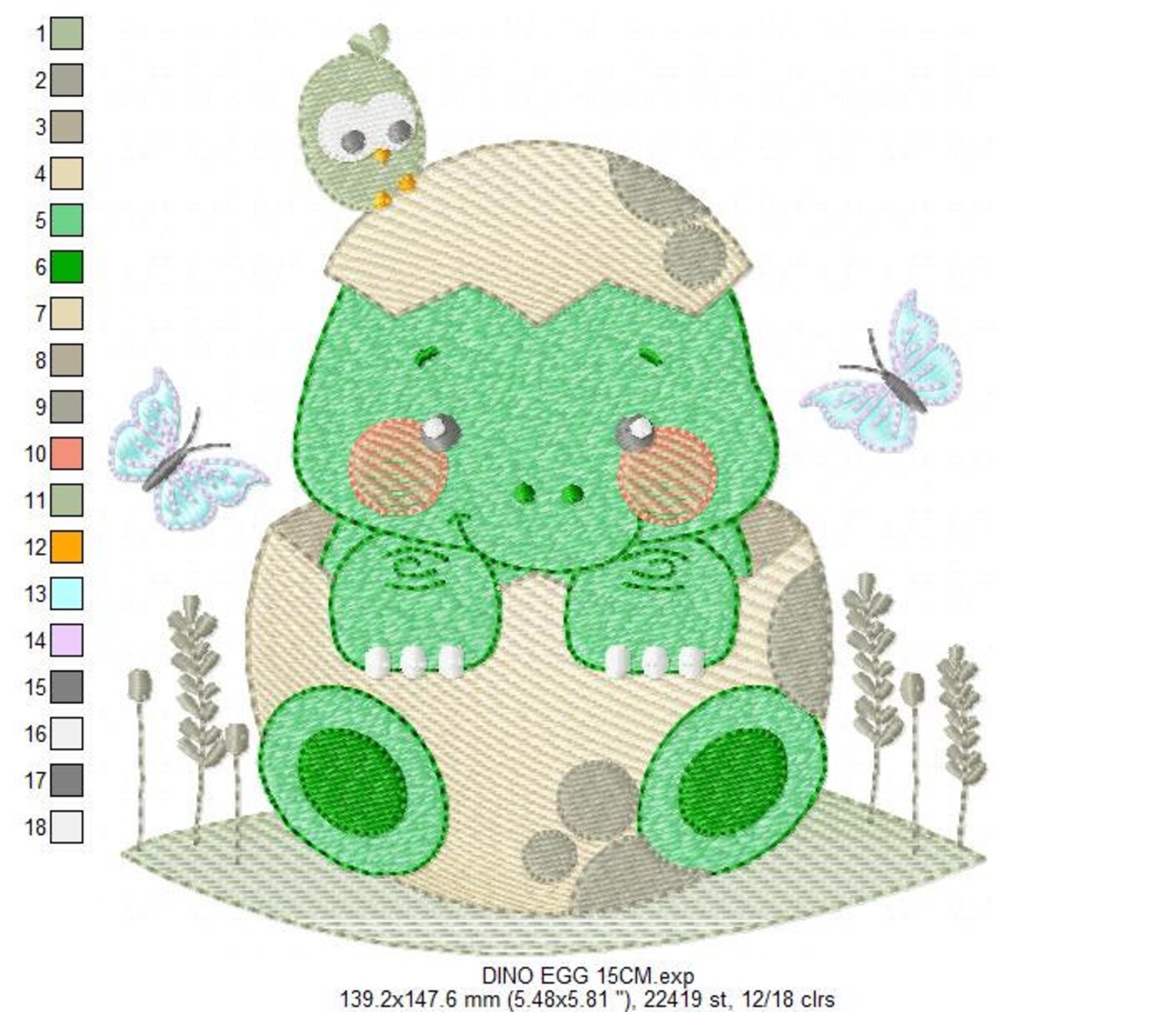 Dinosaur Embroidery Designs Dino Embroidery Design Machine Embroidery ...