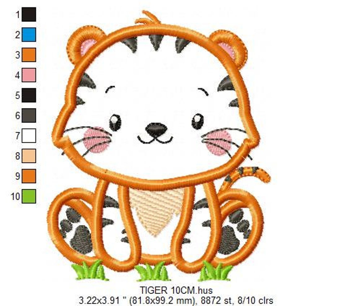 Tiger Embroidery Design Animals Embroidery Designs Machine - Etsy