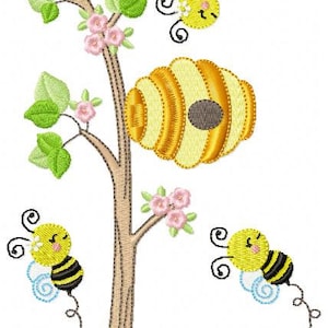 Bee Embroidery Design - Beehive Embroidery Designs Machine Embroidery ...