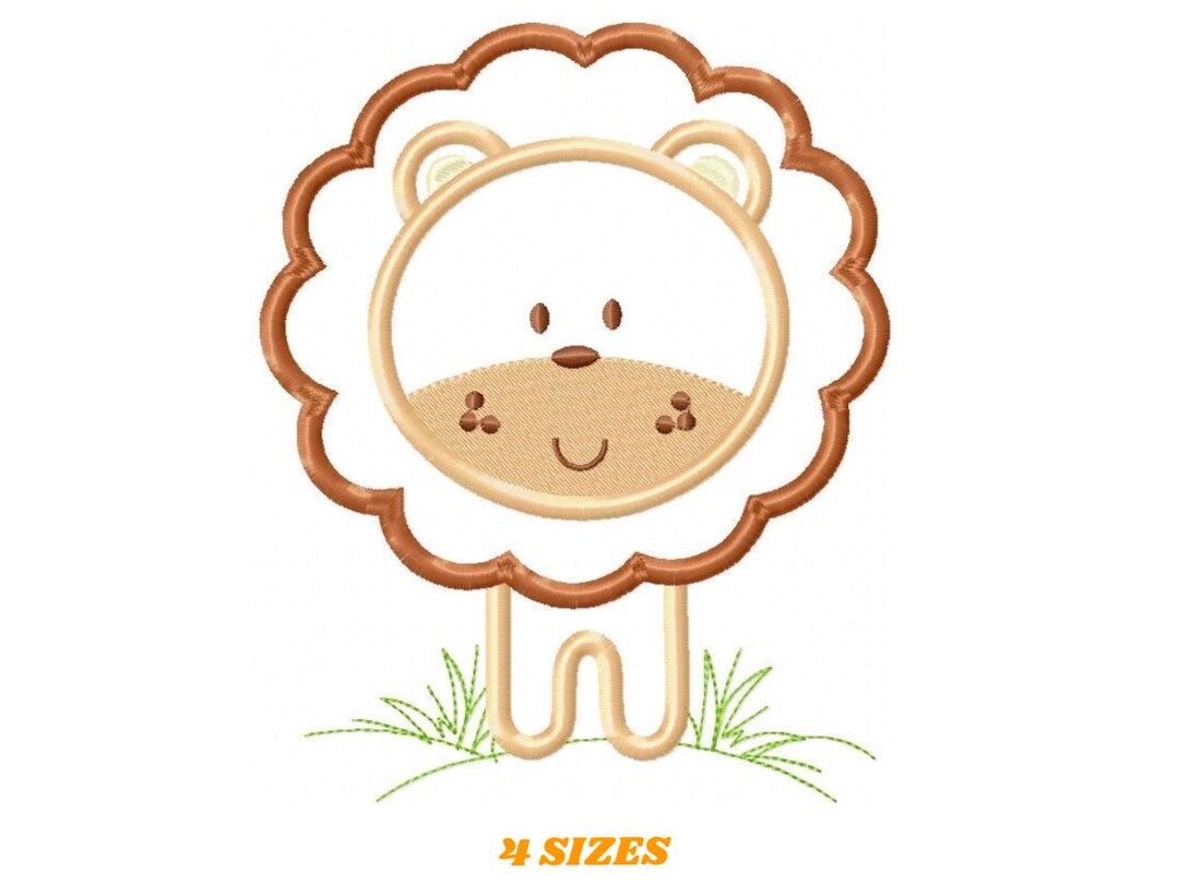 Lion Embroidery Designs Safari Wild Animal Embroidery Design Machine ...