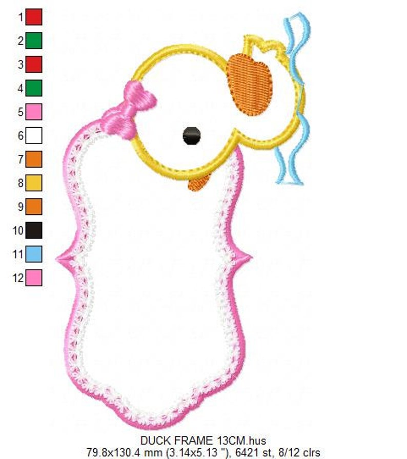 Duck Embroidery Design Frame Embroidery Designs Machine - Etsy