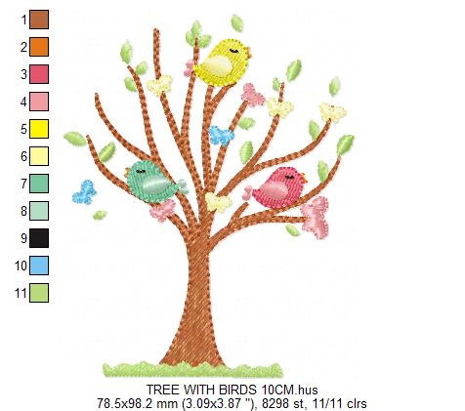 Tree Embroidery Designs Flower Embroidery Design Machine - Etsy