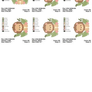 Lion Embroidery Designs - Safari Animal Embroidery Design Machine ...