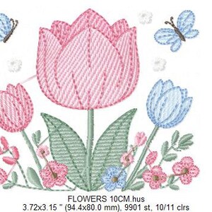 Tulip Embroidery Designs - Flower Embroidery Design Machine Embroidery ...