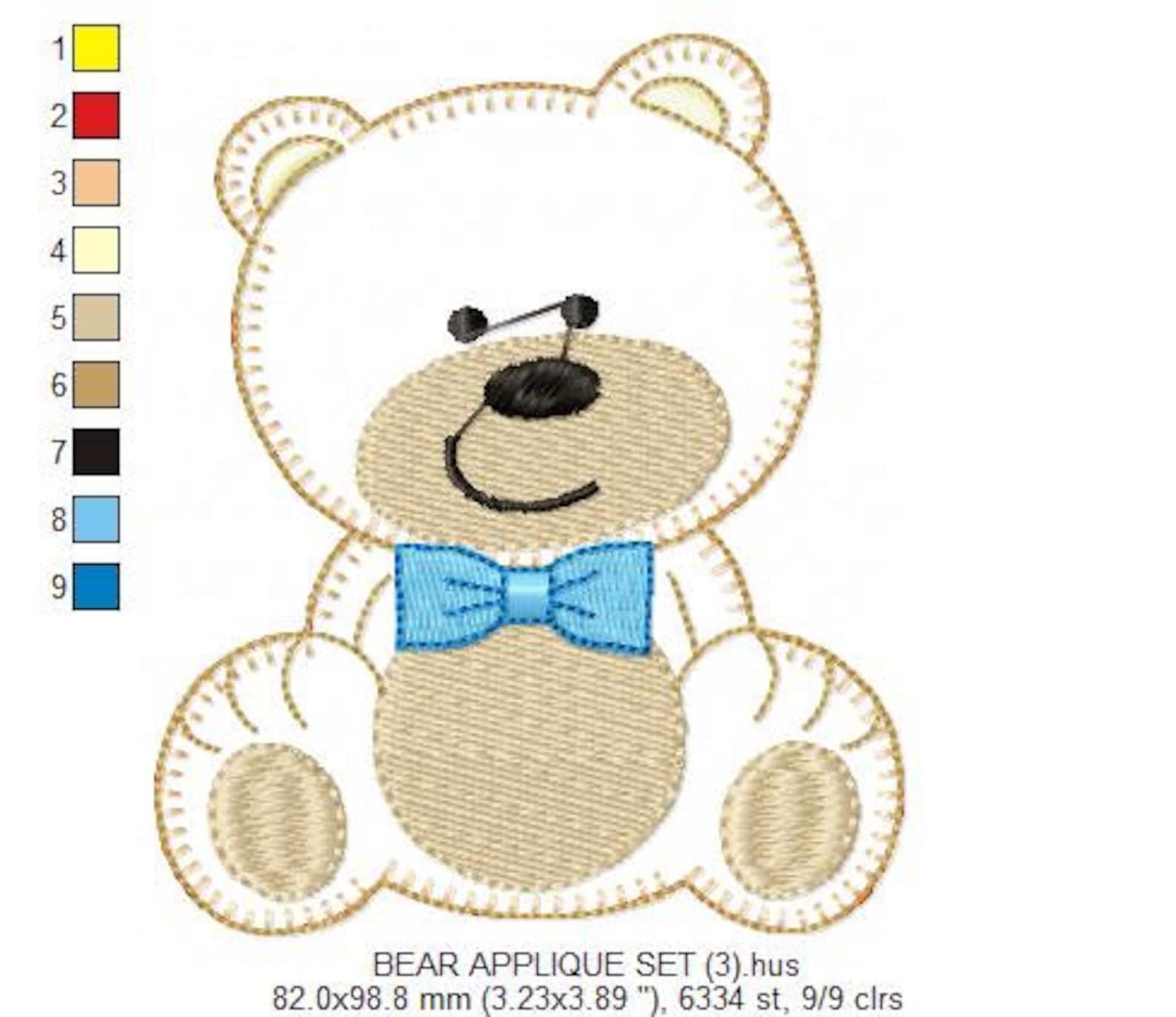 Bear Embroidery Designs Teddy Embroidery Design Machine | Etsy