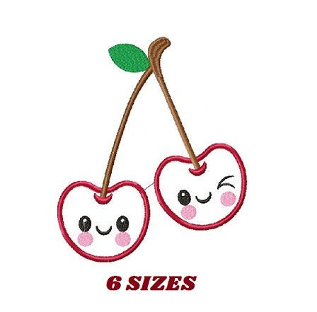 Cherry Embroidery Designs Fruit Embroidery Design Machine Embroidery ...