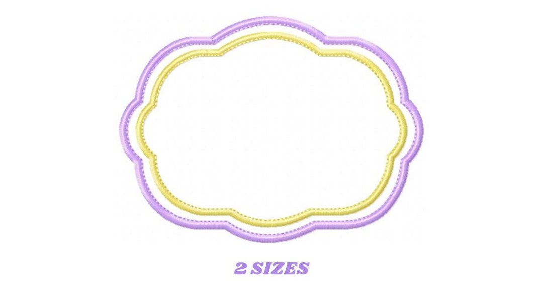 Frame Embroidery Designs Set Frame Applique Design Shape Embroidery ...