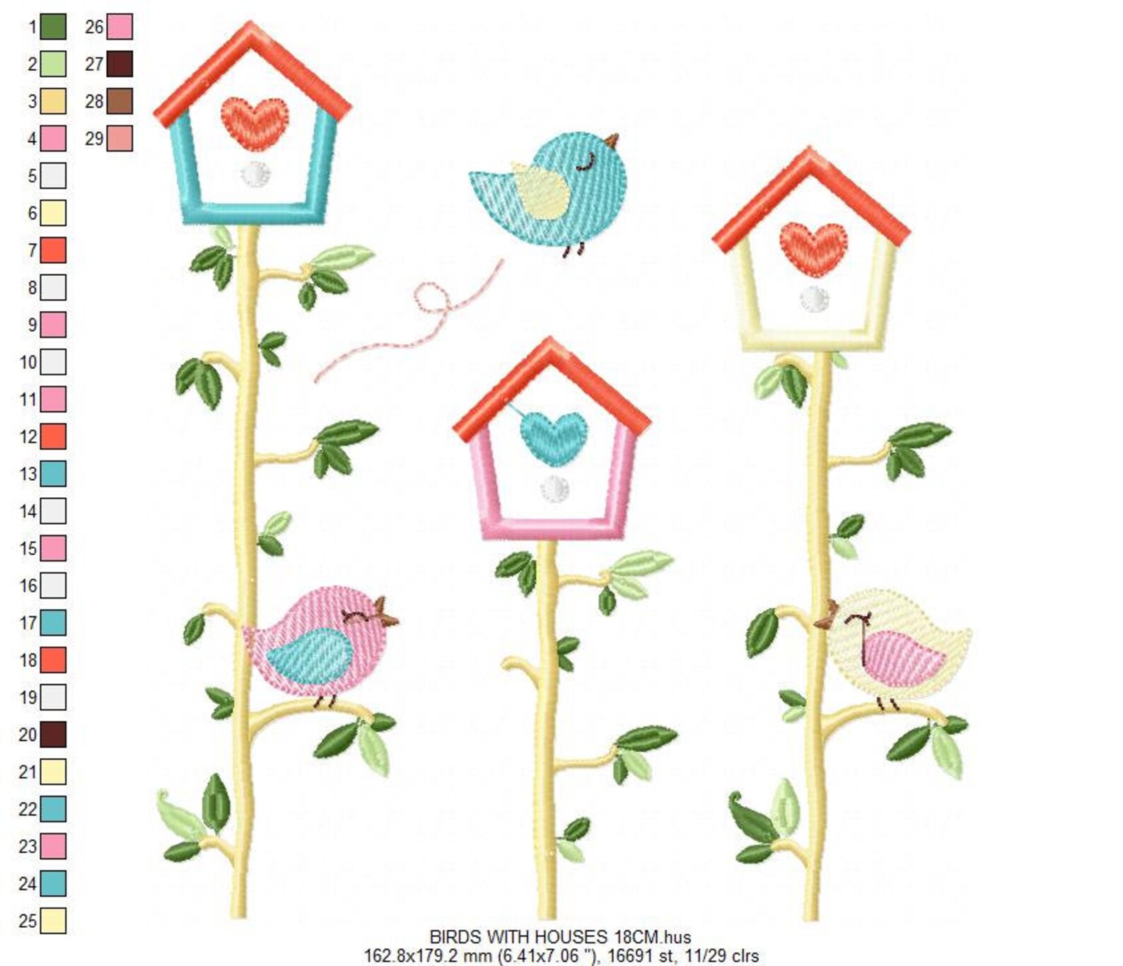 Bird Embroidery Designs - Birdhouse Embroidery Design Machine ...