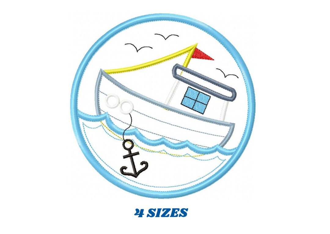 Boat Embroidery Designs - Sailboat Embroidery Design Machine Embroidery ...
