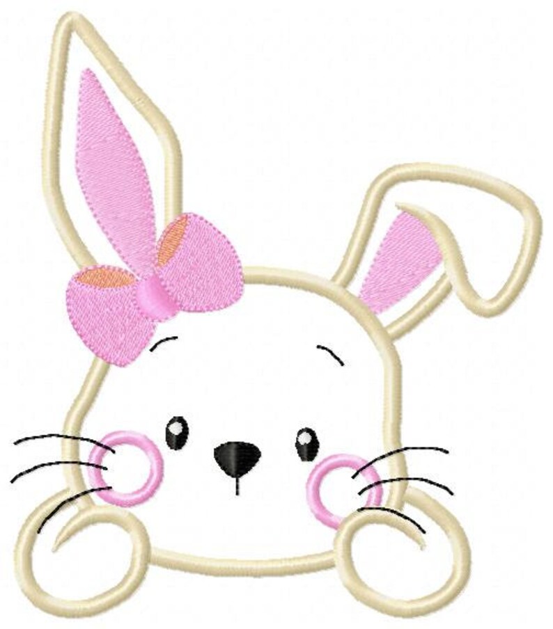Bunny Face Embroidery Design Rabbit Embroidery Designs - Etsy