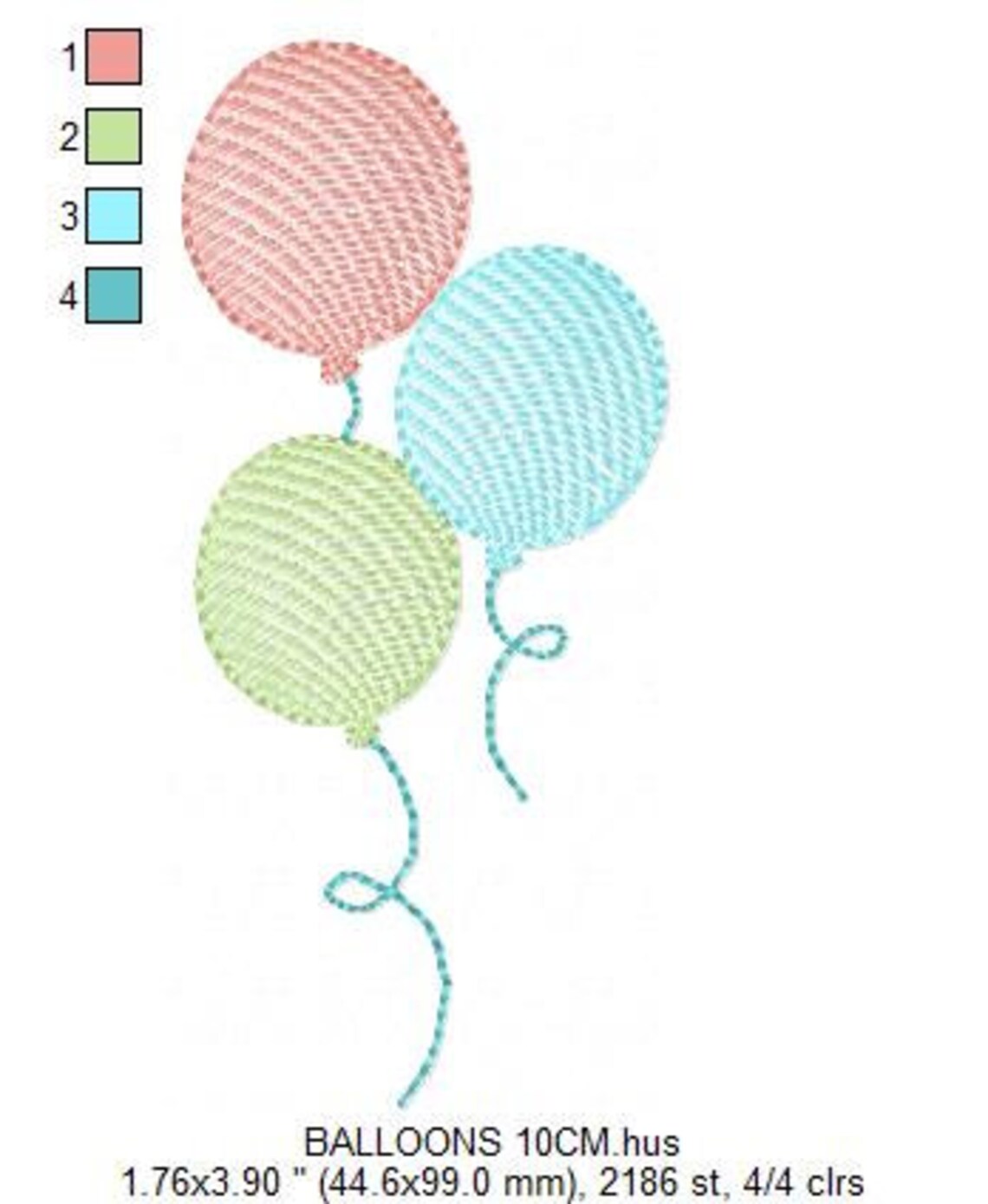 Balloon Embroidery Design Birthday Embroidery Designs - Etsy