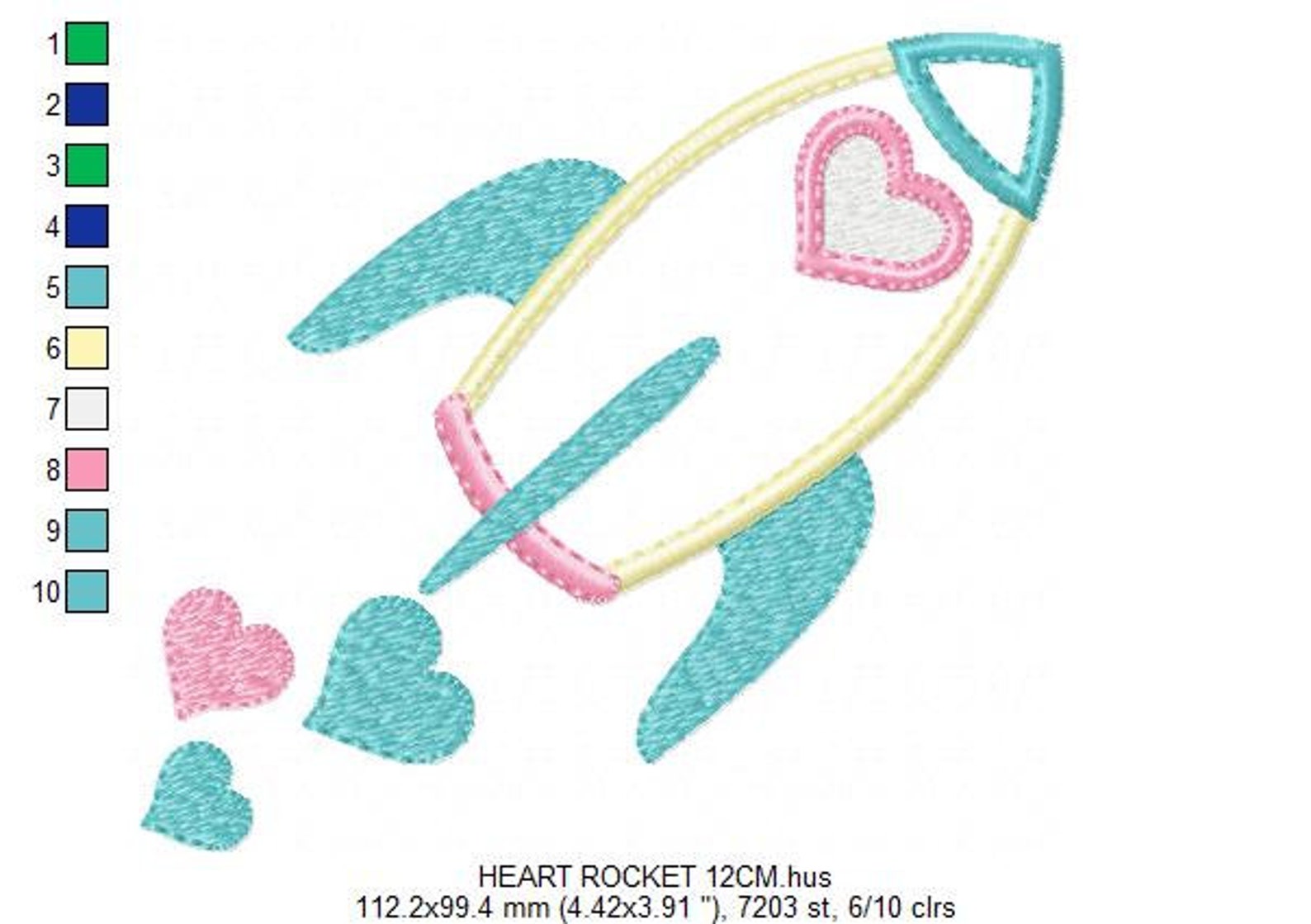 Rocket Embroidery Designs Spaceshift Embroidery Design - Etsy