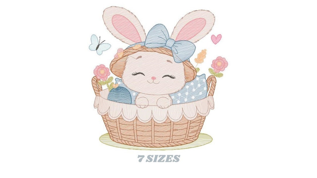 Bunny Embroidery Design - Rabbit Embroidery Designs Machine Embroidery ...