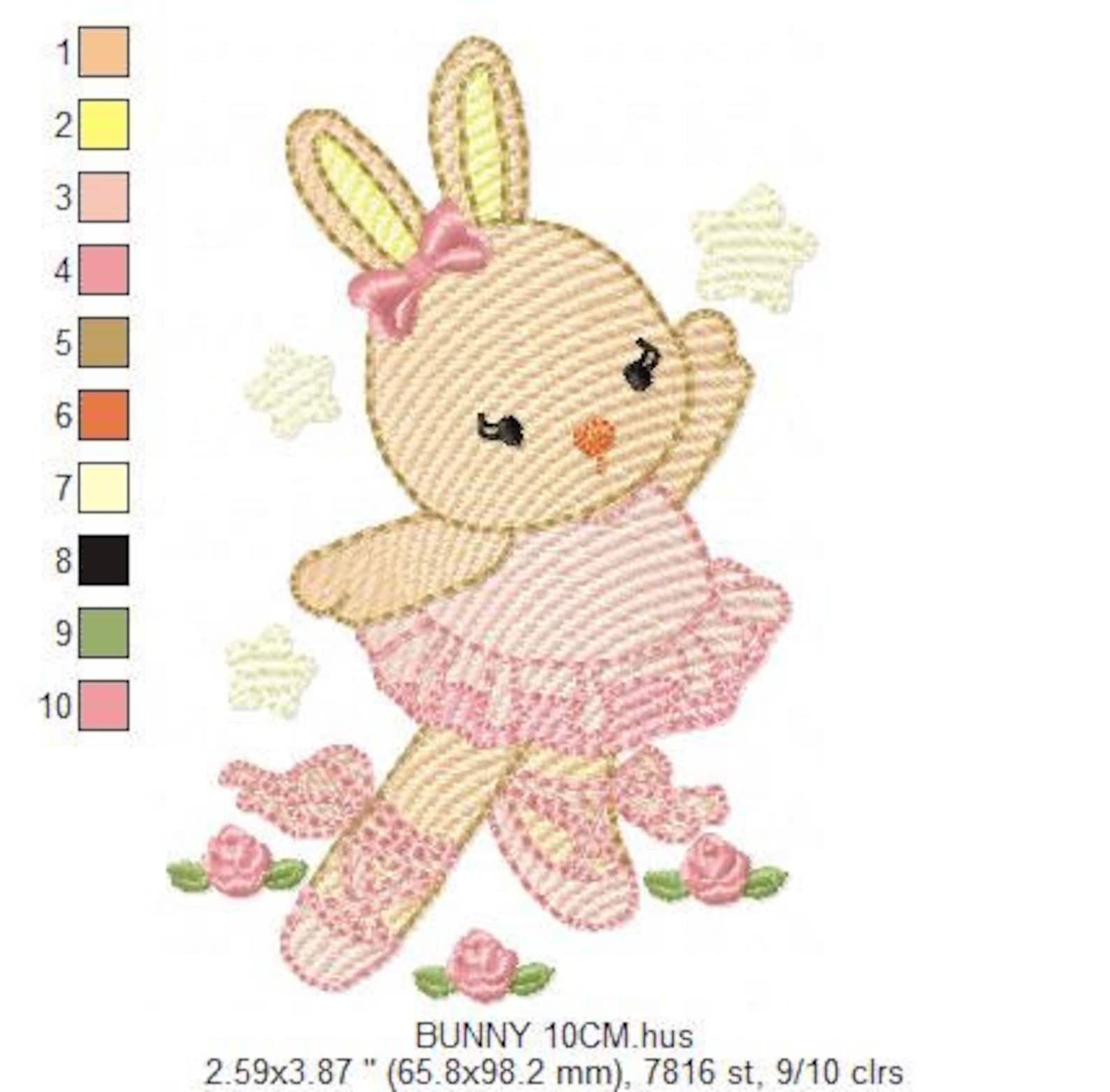 Bunny Embroidery Design Rabbit Embroidery Designs Machine - Etsy