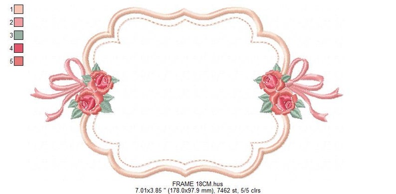 Frame Embroidery Designs - Monogram Frame With Flowers Machine ...