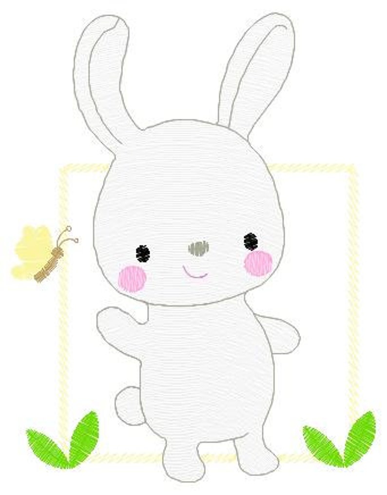 Bunny Embroidery Design Rabbit Embroidery Designs Machine - Etsy