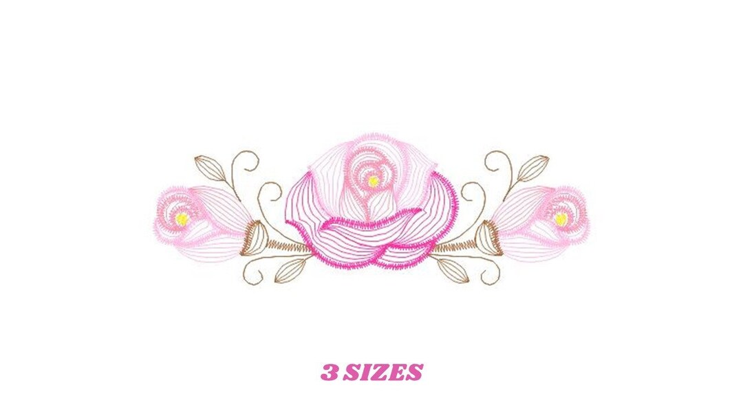 Roses Embroidery Designs - Flower Embroidery Design Machine Embroidery ...
