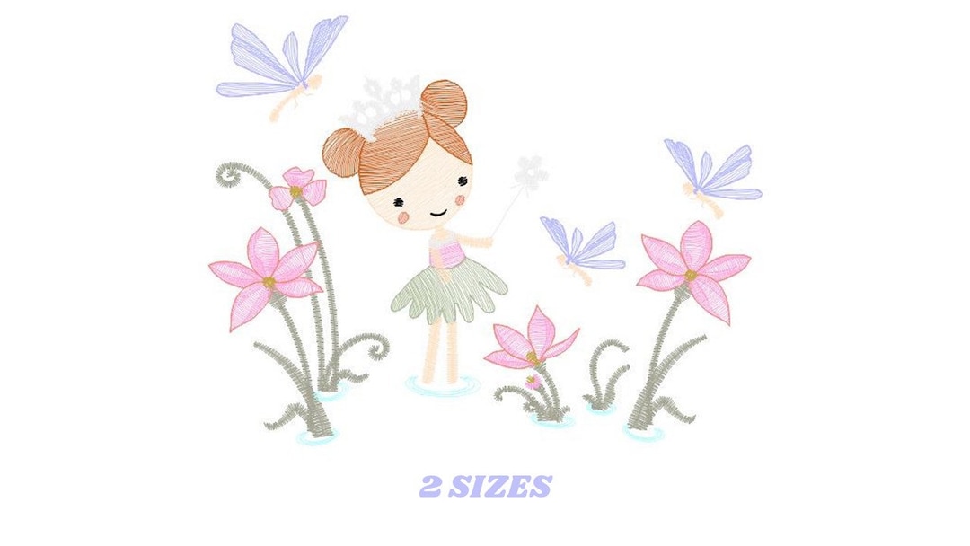 Fairy Embroidery Designs - Baby Girl Embroidery Design Machine ...