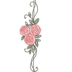 Rose Divider Embroidery Designs - Roses for Kitchen Tea Towel Machine ...