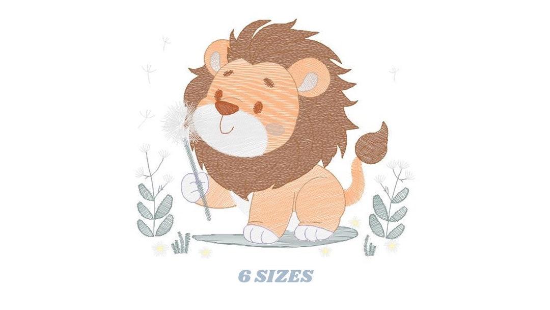 Lion Embroidery Designs - Safari Animal Embroidery Design Machine ...