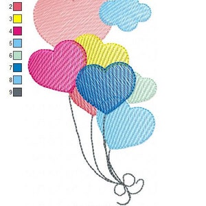 Balloon Embroidery Design - Balloons Embroidery Designs Machine ...