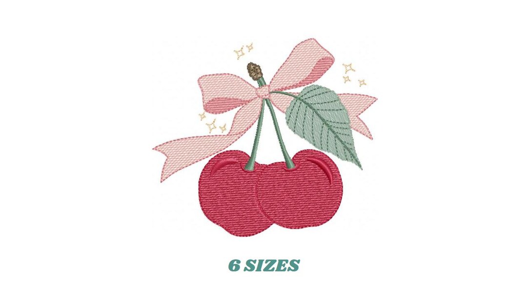 Cherry Embroidery Designs - Fruit Machine Embroidery Pattern - Kitchen ...