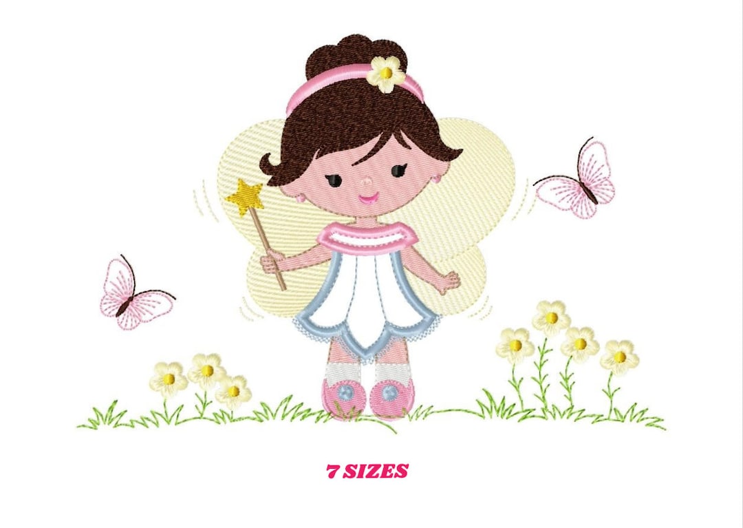 Fairy With Wings Embroidery Designs - Angel Machine Embroidery Pattern ...