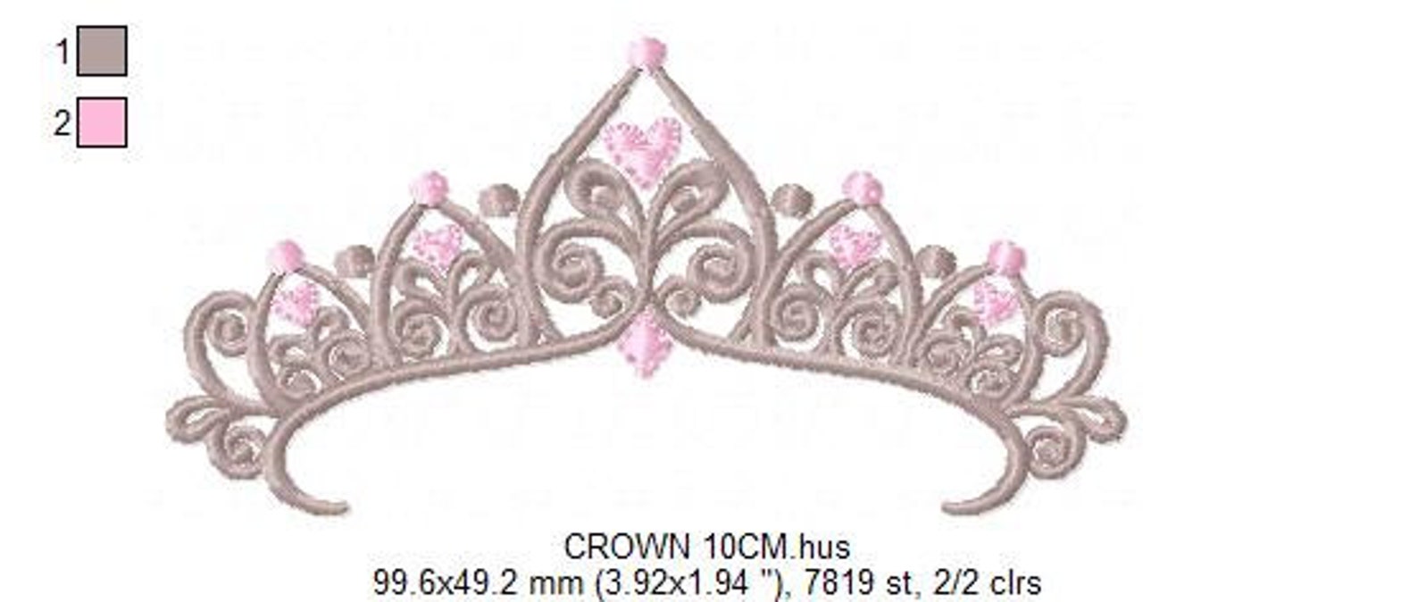 Crown Embroidery Designs Princess Crown Embroidery Design Machine ...