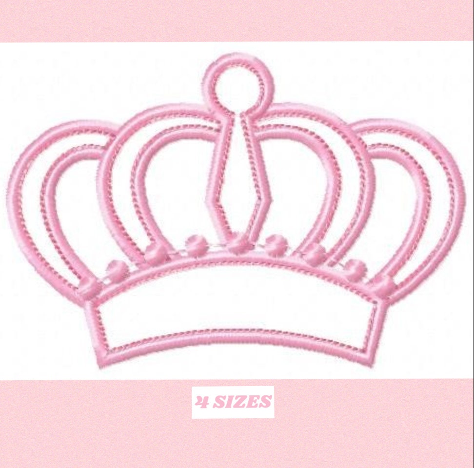 Crown Embroidery Designs Princess Crown Embroidery Design | Etsy UK