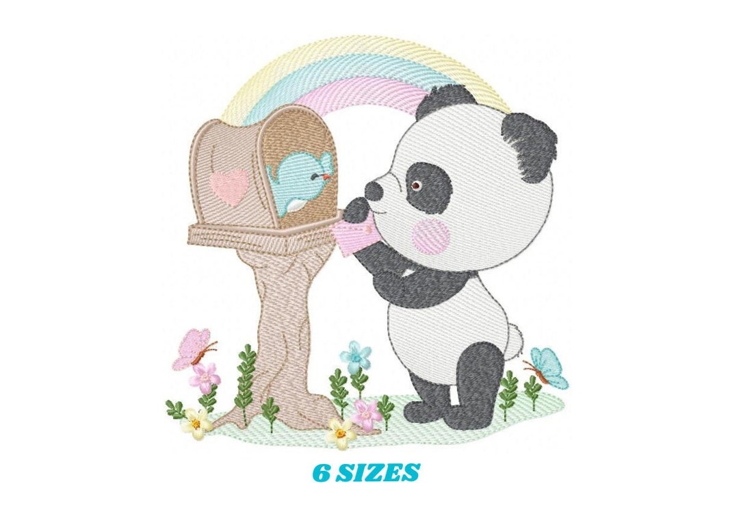Panda Embroidery Design Animal Embroidery Designs Machine Embroidery ...
