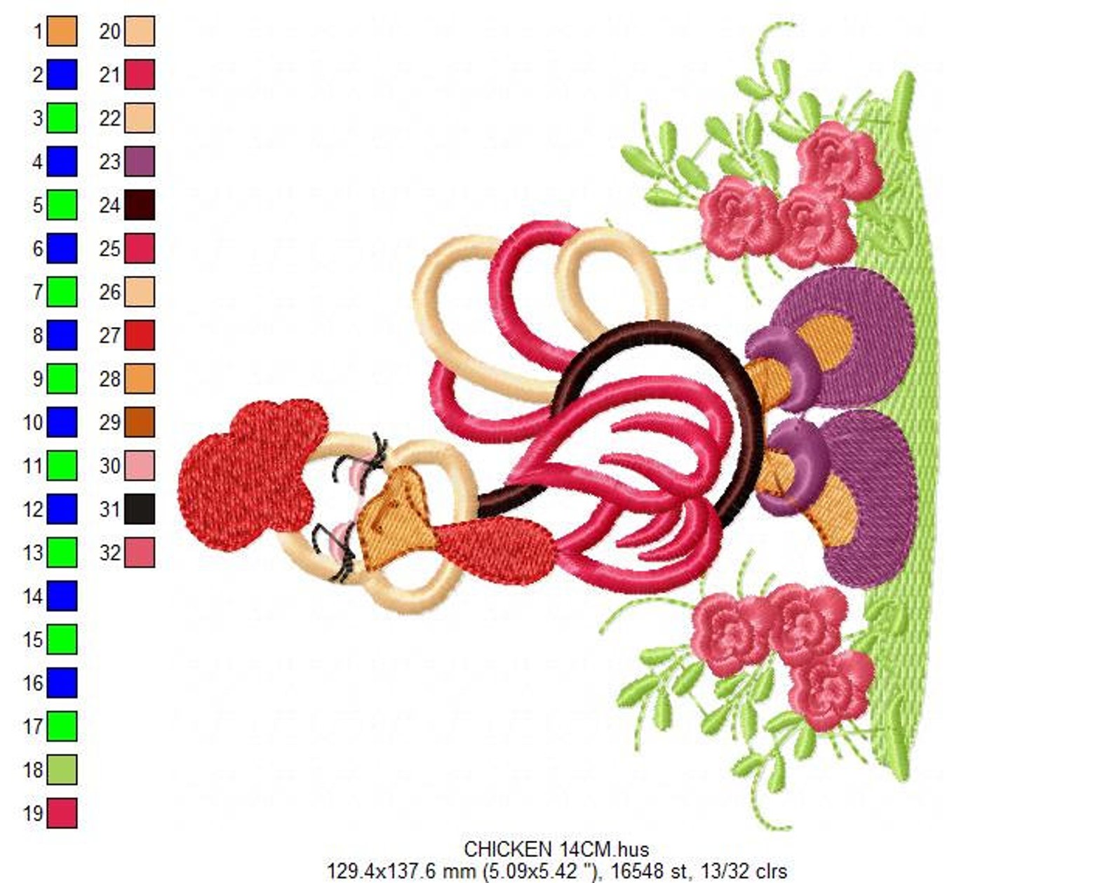 Chicken Embroidery Designs Kitchen Embroidery Design Machine - Etsy