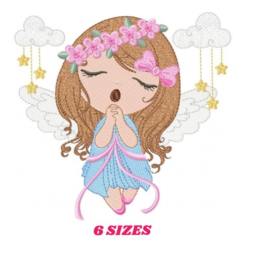 Little Angel Machine Embroidery Design - Etsy