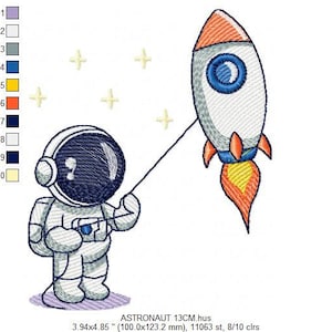 Astronaut Embroidery Designs - Baby Boy Embroidery Design Machine ...