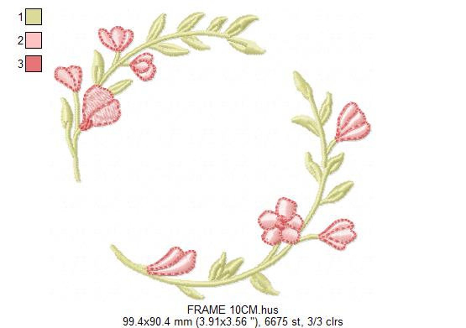 Monogram Frame Embroidery Designs Flower Embroidery Design - Etsy