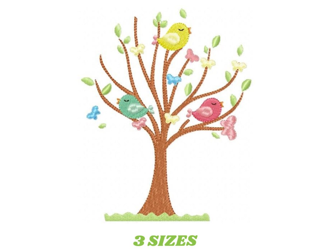 Tree Embroidery Designs - Flower Embroidery Design Machine Embroidery ...
