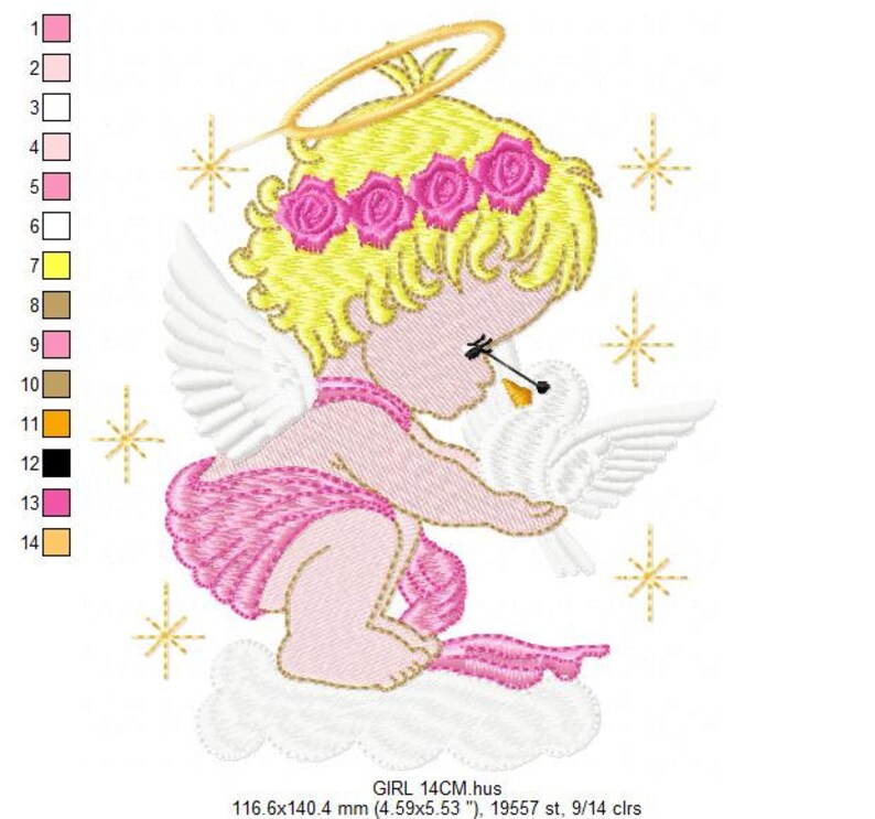 Angel Embroidery Designs Girl Embroidery Design Machine - Etsy