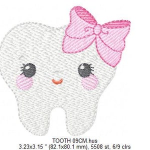 Tooth Embroidery Designs Dentist Embroidery Design Machine Embroidery ...
