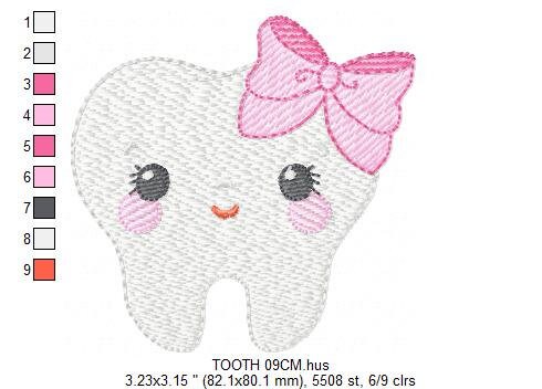 Tooth Embroidery Designs Dentist Embroidery Design Machine - Etsy