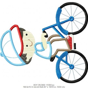 Boy With Bike Embroidery Designs - Boy With Cap Embroidery Design ...