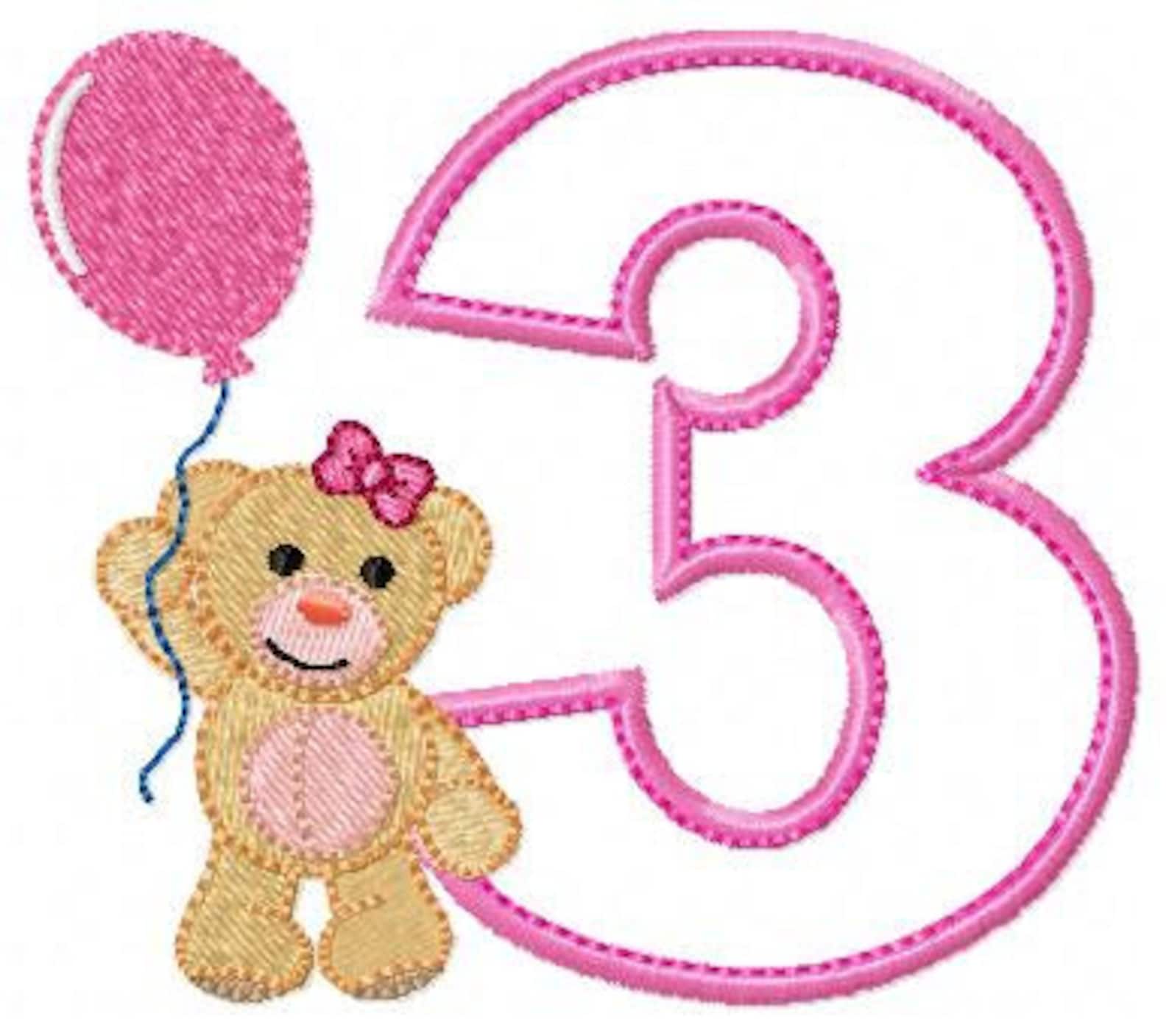 Numbers Embroidery Designs Set Number Applique Design | Etsy