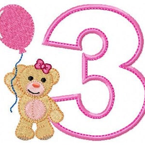 Numbers Embroidery Designs Set - Number Applique Design - Birthday ...