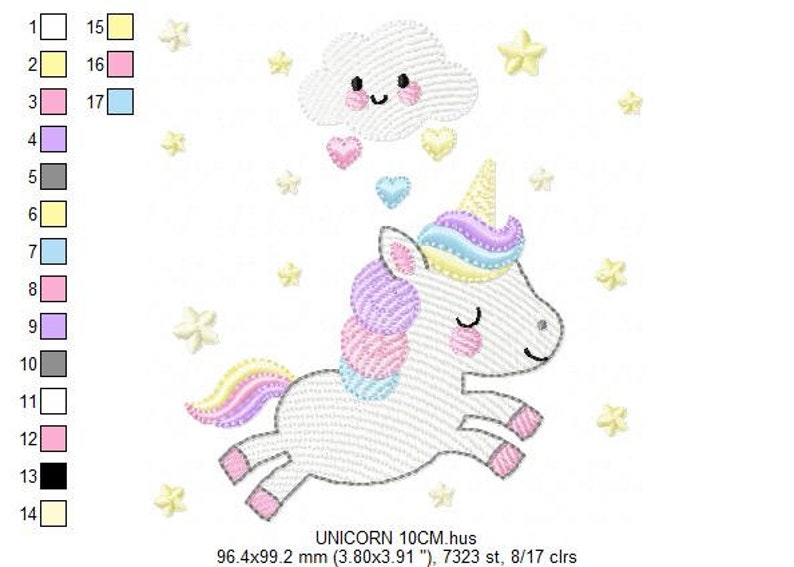 Unicorn Embroidery Designs Baby Girl Embroidery Design - Etsy