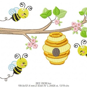 Bee Embroidery Design - Beehive Embroidery Designs Machine Embroidery ...