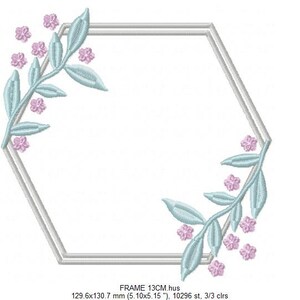 Monogram Frame Embroidery Designs Flower Embroidery Design Machine ...