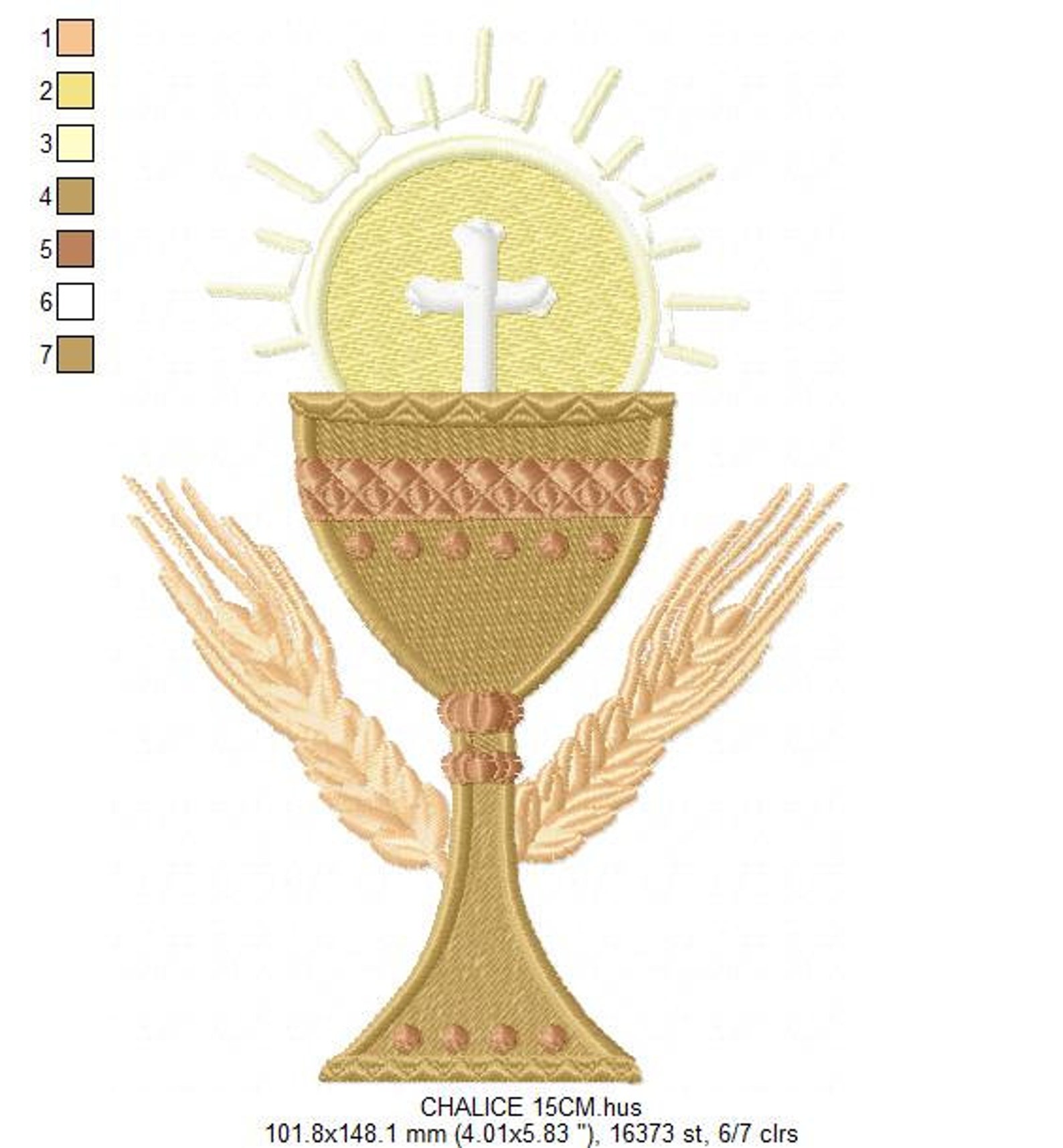 Chalice Embroidery Designs - Communion Embroidery Design Machine ...