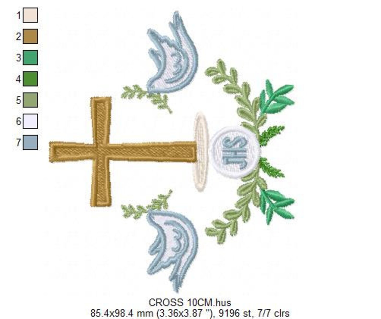 Cross Embroidery Designs - Dove Embroidery Design Machine Embroidery ...