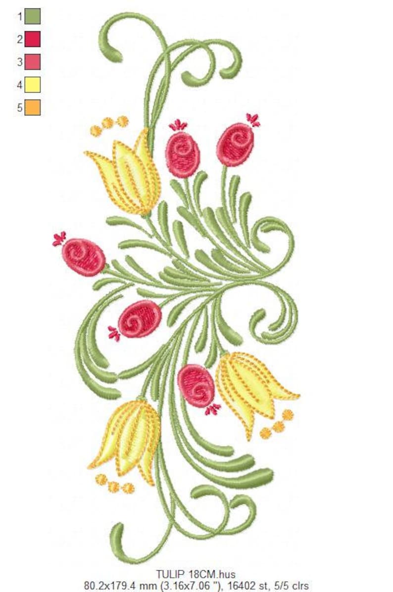 Fiori ricami disegni Ricamo floreale macchina ricamo modello - Etsy Italia