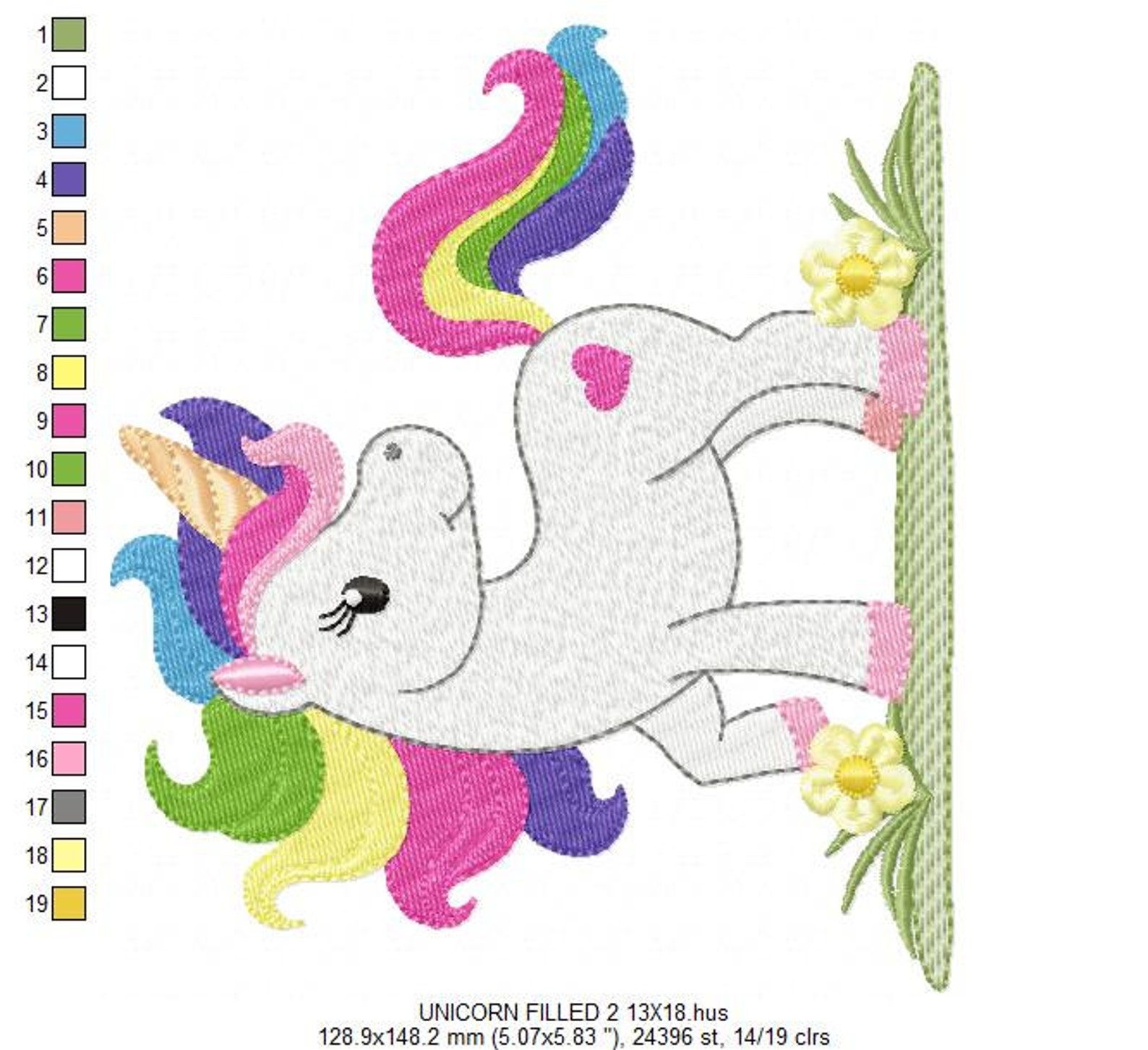 Unicorn Embroidery Designs Girl Embroidery Design Machine - Etsy