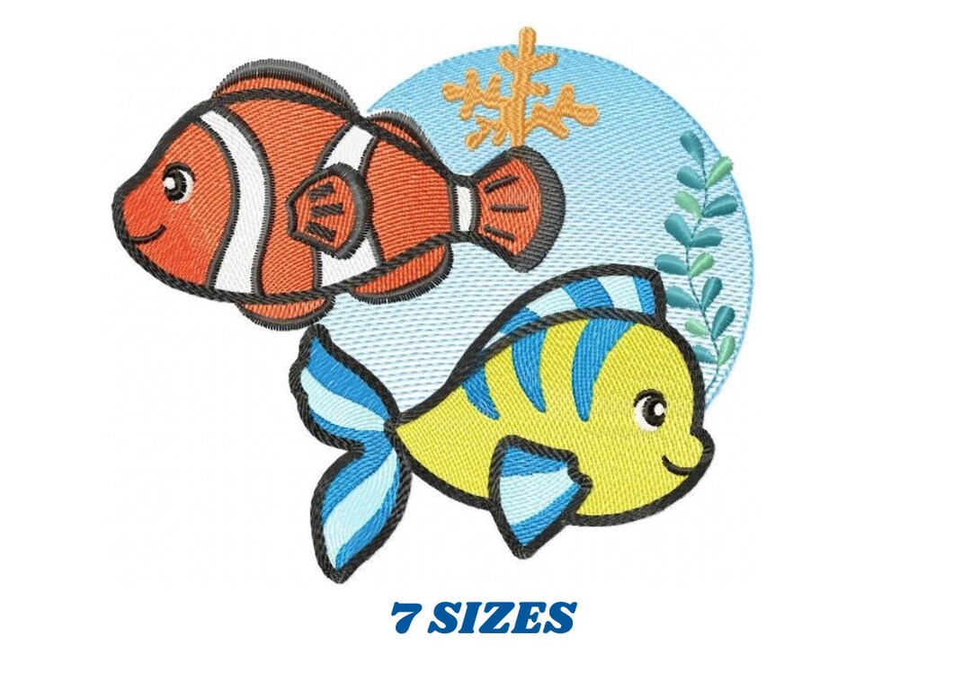 Fish Embroidery Designs - Ocean Animals Embroidery Design Machine ...